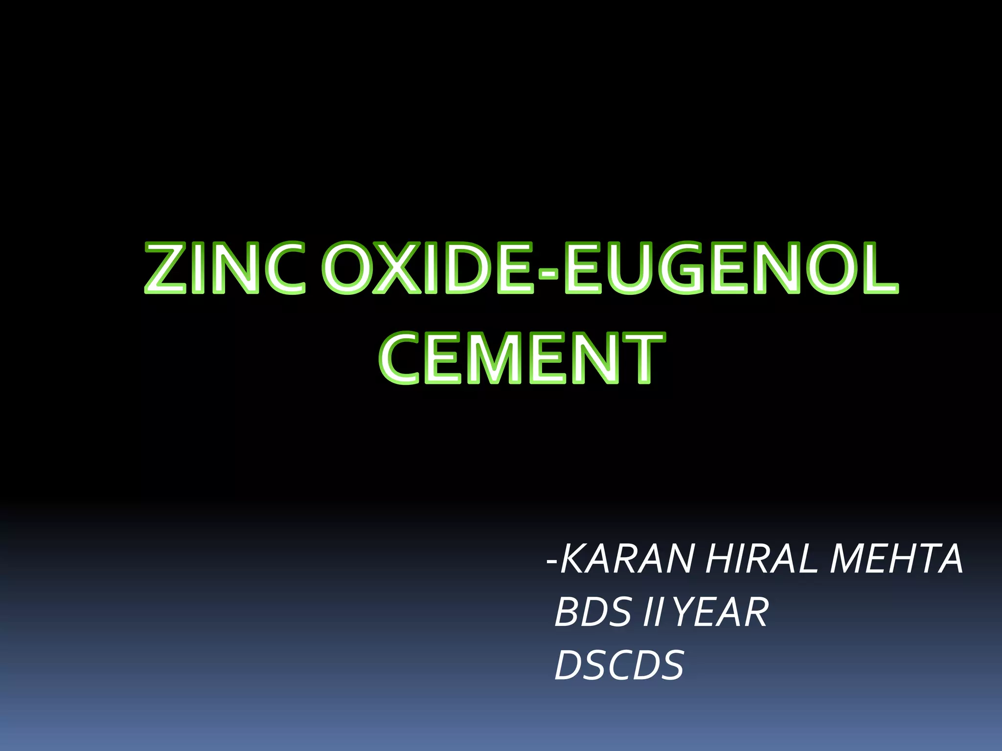 Zoe cement-karan | PPTX