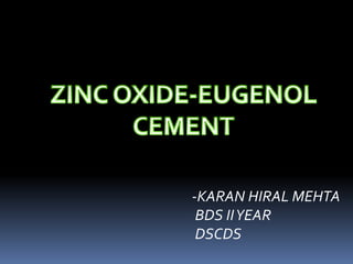 Zoe cement-karan | PPTX