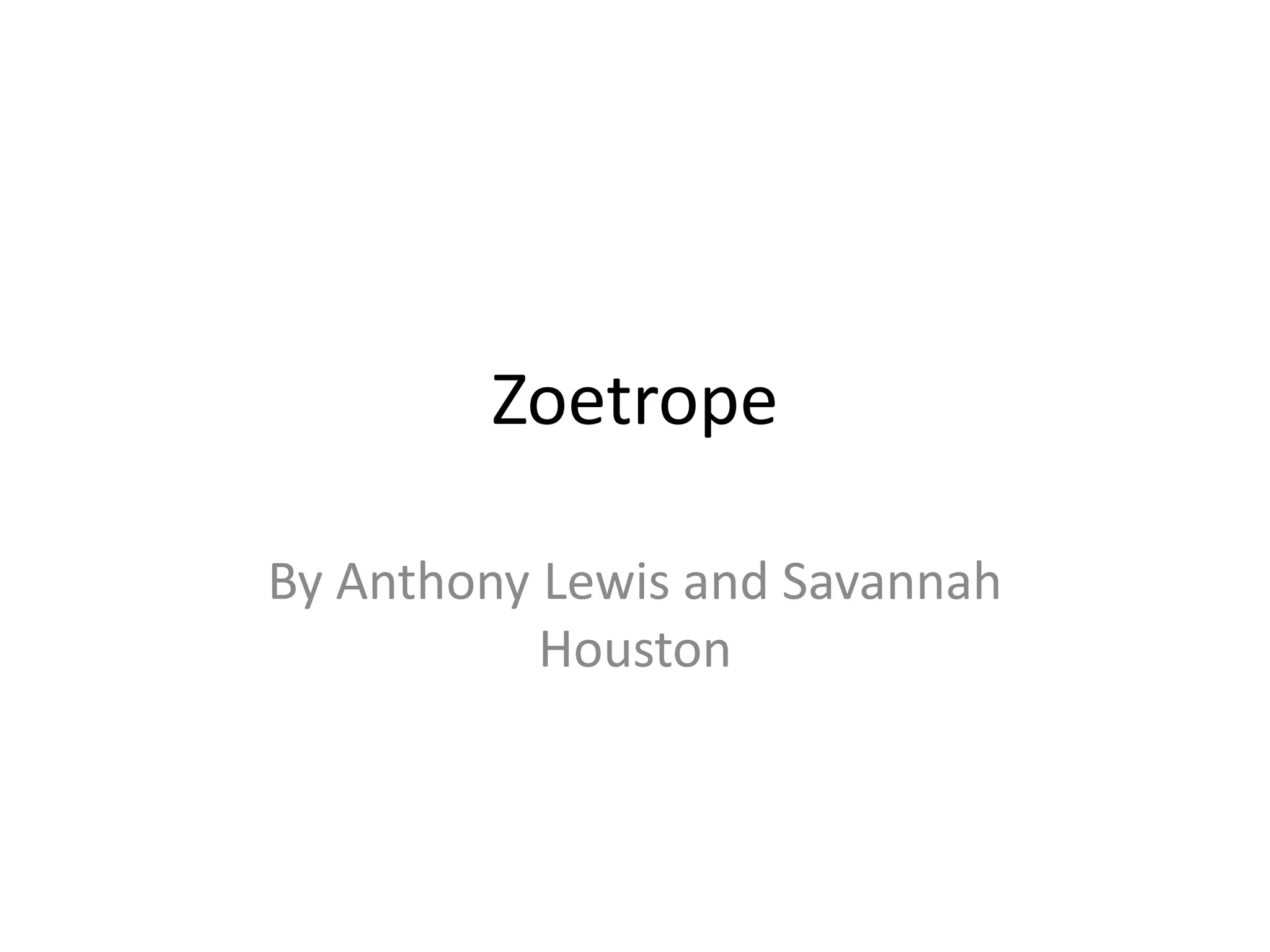 Zoetrope | PPT