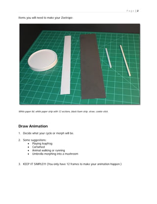 Zoetrope Instructions | PDF