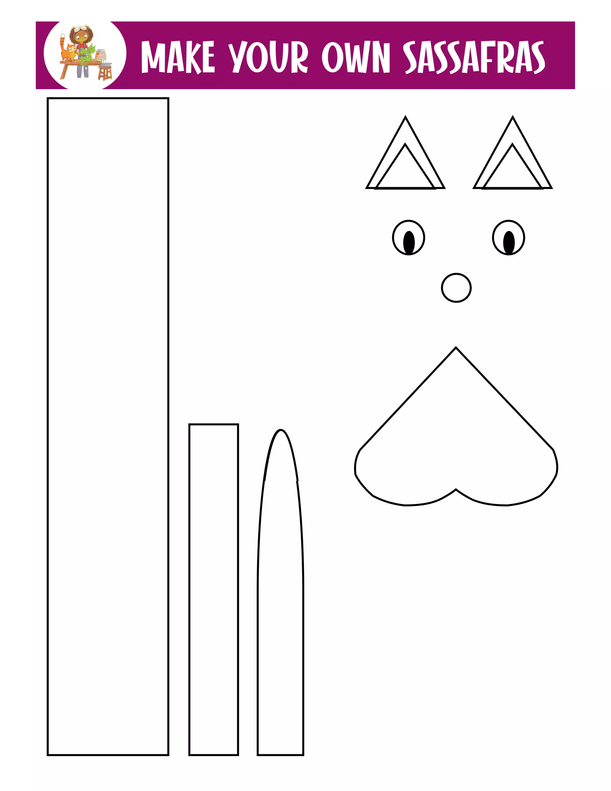 Zoey & Sassafras Cat Craft Template | PDF