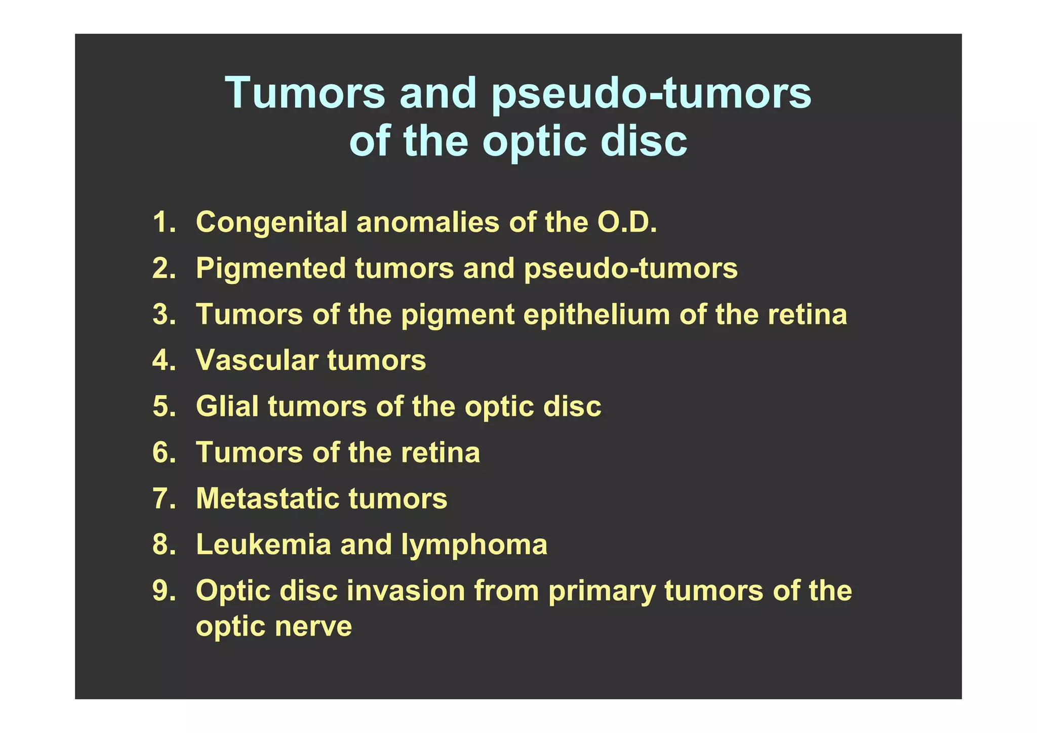 Zografos tumors and pseudotumors of the optic disc | PDF