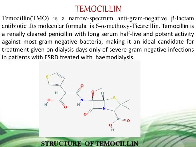 MODELING AND SIMULATION OF TEMOCILLIN IN PATIENTS WITH ESRD