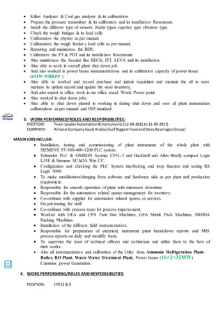 Zohaib resume instrument supervisor | DOCX