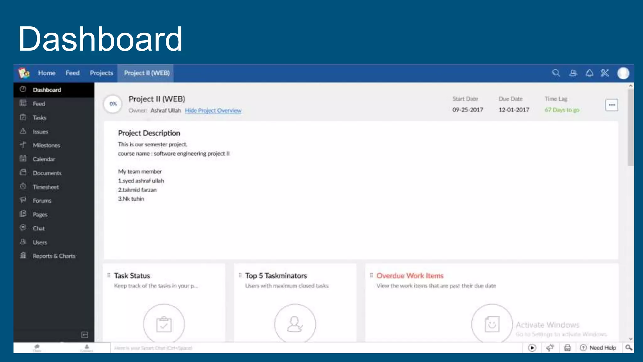 Zoho Project Management Tool | PPTX