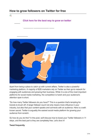 How to grow on twitter | PDF