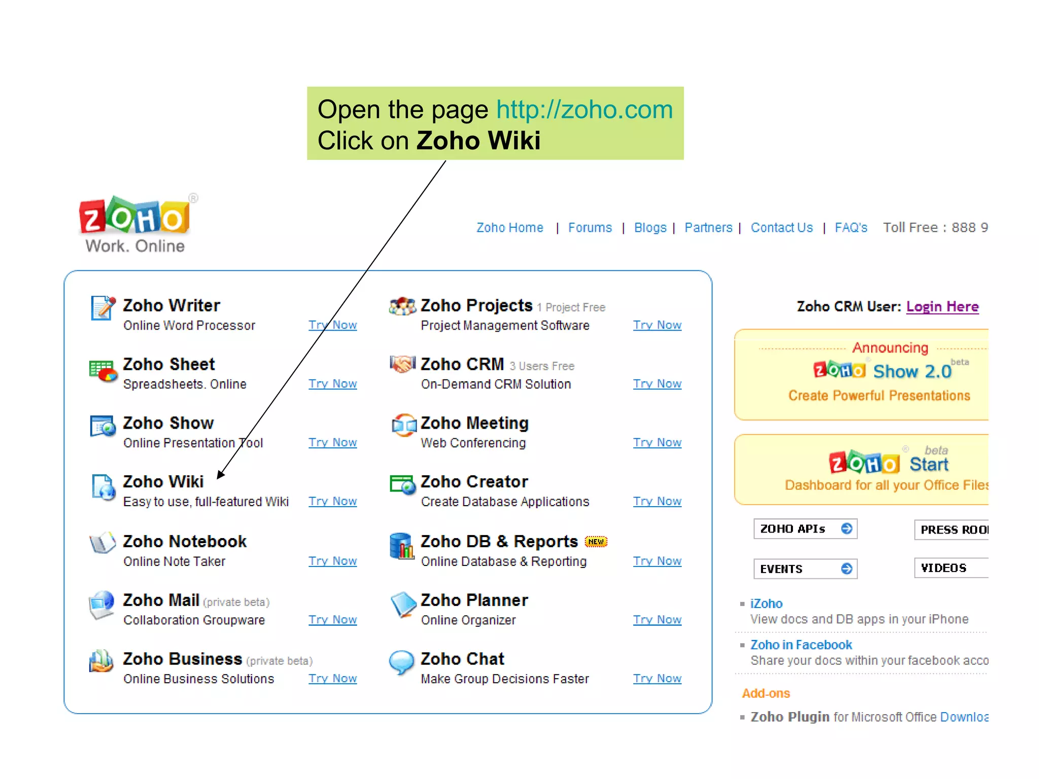 Zoho Wiki Instructions | PPT