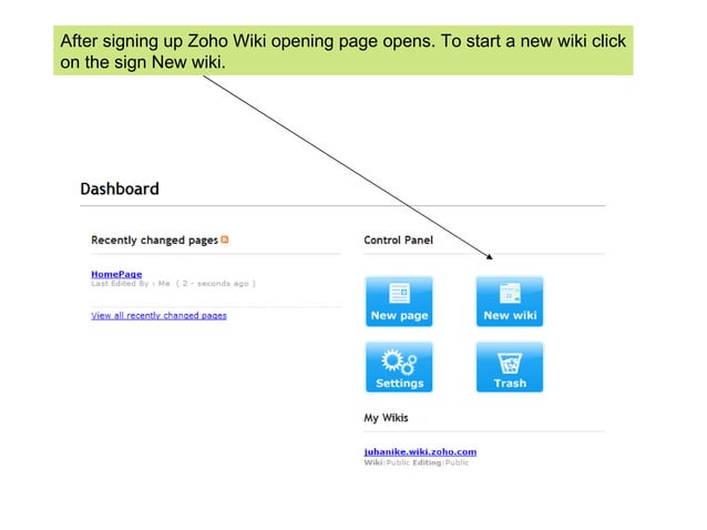Zoho Wiki Instructions | PPT