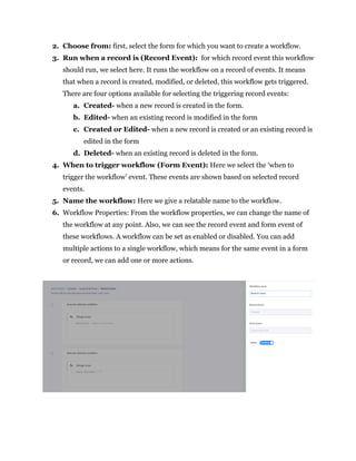 Zoho Creators Form Workflow Guide to Optimal Productivity (2).pdf | Web Development | Internet