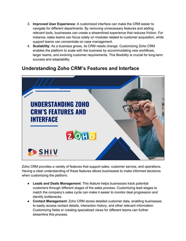 Expert Guide to Customizing Zoho CRM for Business Growth | PDF