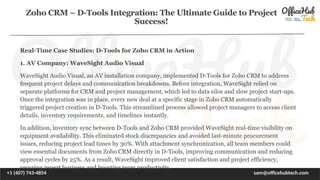 Zoho CRM – D-Tools Integration The Ultimate Guide to Project Success!.pptx | Logistics | Business