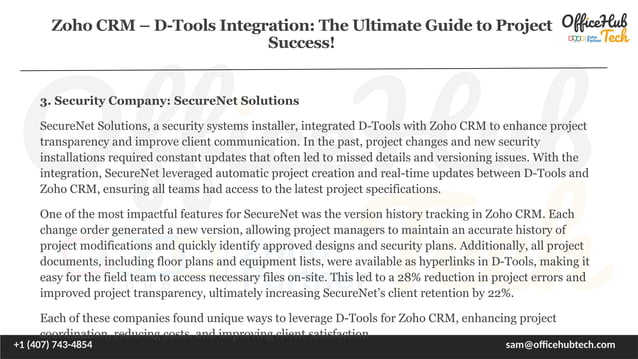 Zoho CRM – D-Tools Integration The Ultimate Guide to Project Success!.pptx