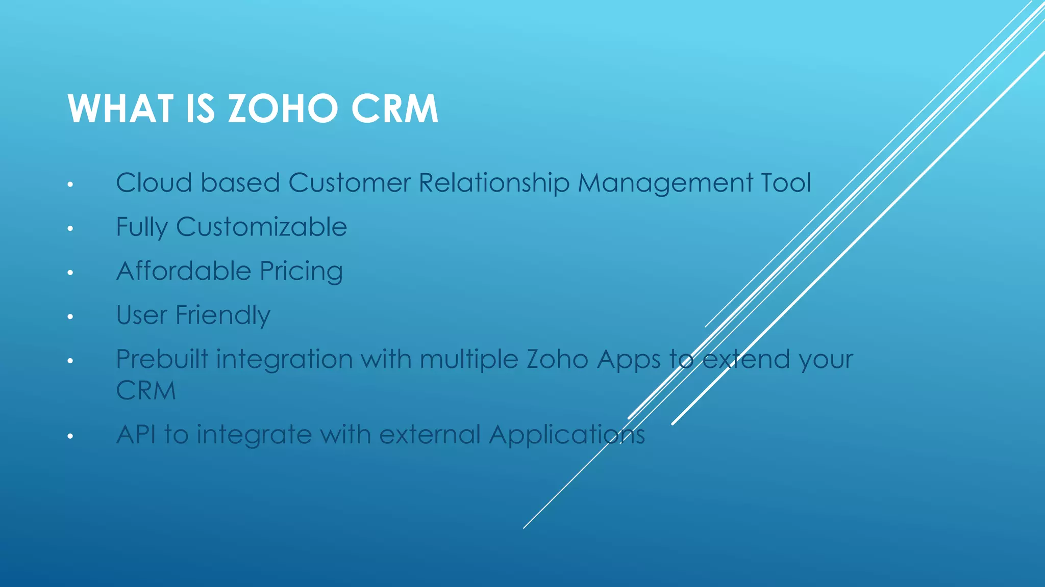 Zoho Basic Training | PPTX