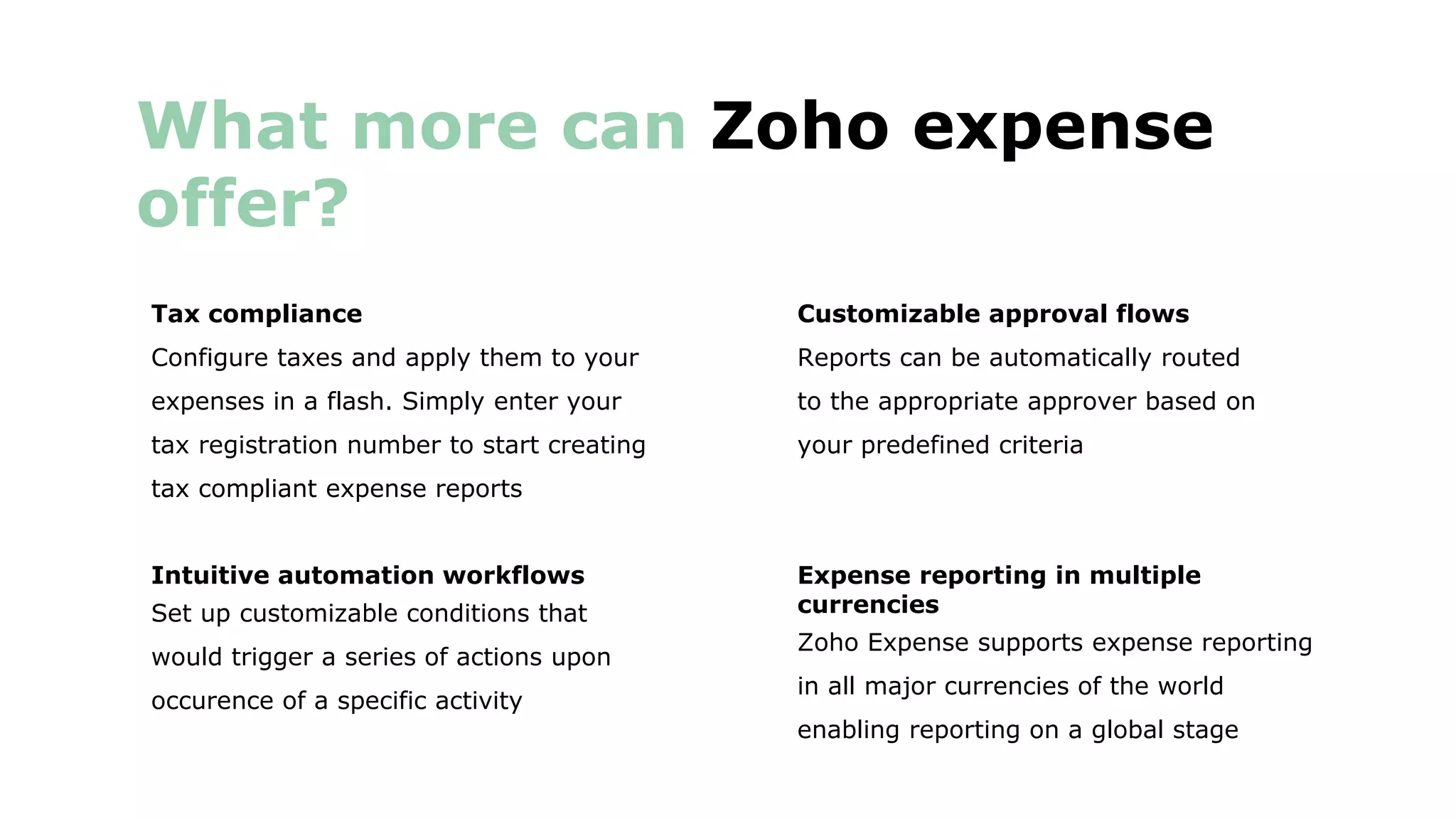 Zoho Expense - Overview | PPSX