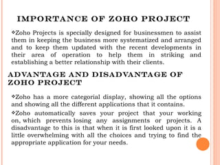 Zoho project presentation | PPT