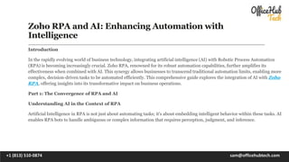 Zoho RPA and AI Enhancing Automation with Intelligence.pptx