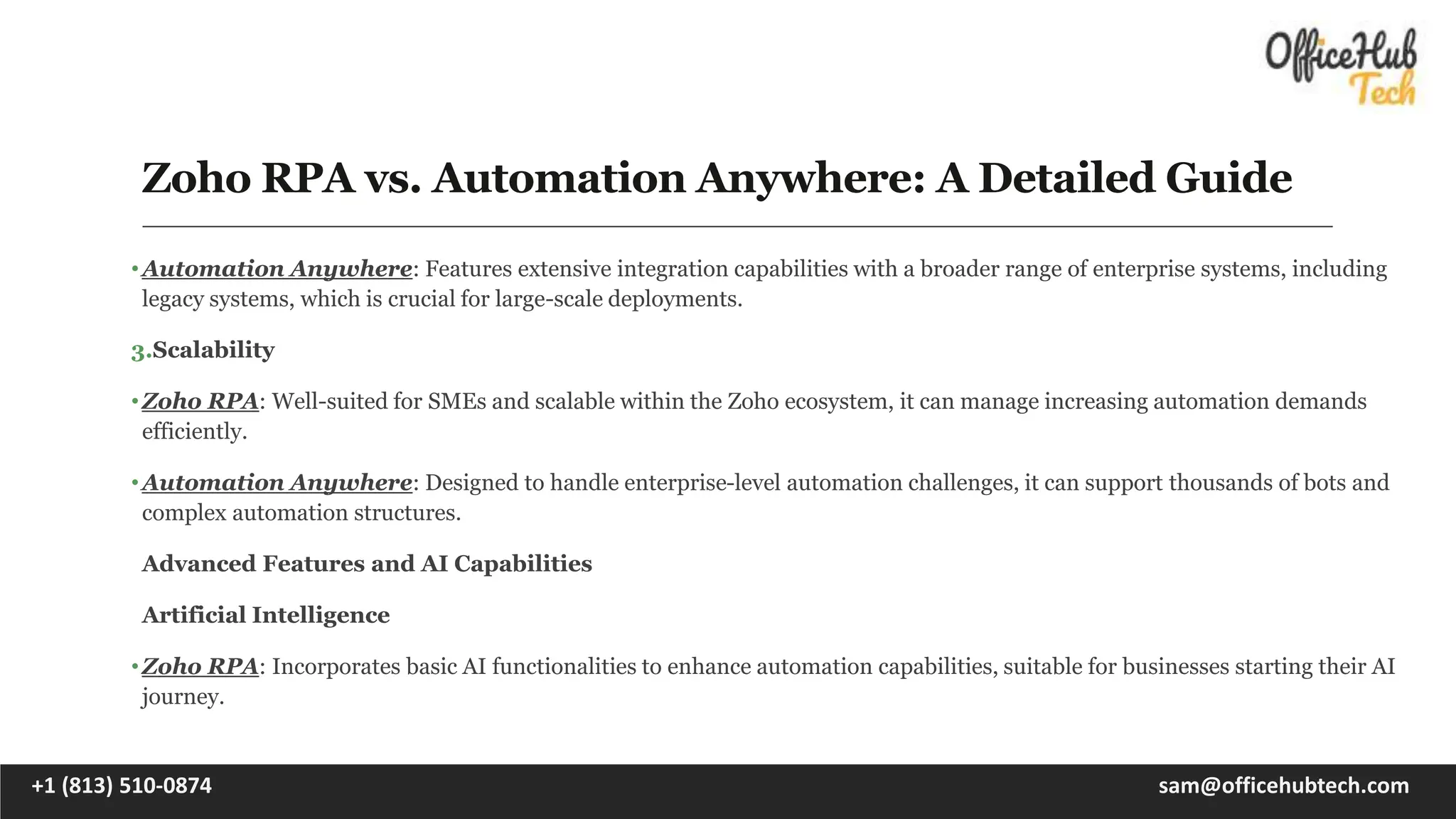 Zoho RPA vs. Automation Anywhere A Detailed Guide.pptx | Free Download