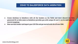 Zoho to Salesforce Data Migration | PDF