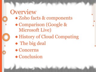 Zoho+Vs.+Google+&+Microsoft+Live | PPT