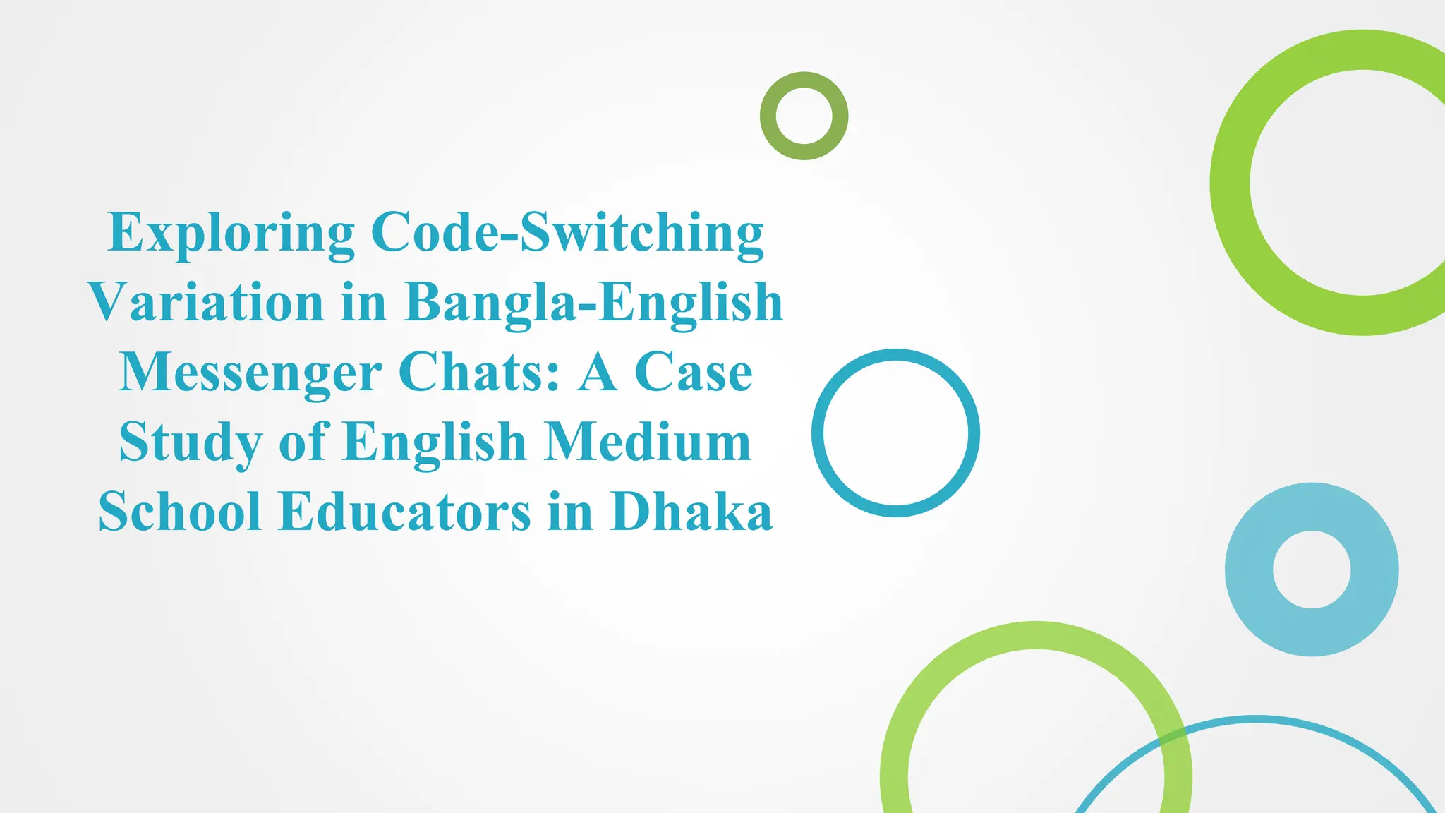 Exploring Code-Switching Variation in Bangla-English Messenger Chats: A Case Study of English ...