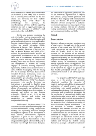 Perspectives for project-based STE(A)M activities in early childhood education | PDF | Education ...