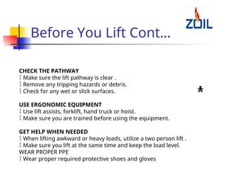 Zoil- Manual_handling and Lifting Techniques presentation.ppt