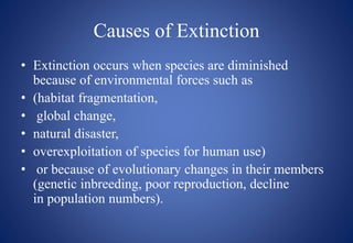 Extinction of Species , Conservation of Species , Project tiger | PPTX