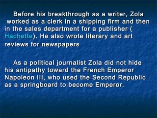 Zola and naturalism in literature | PPT