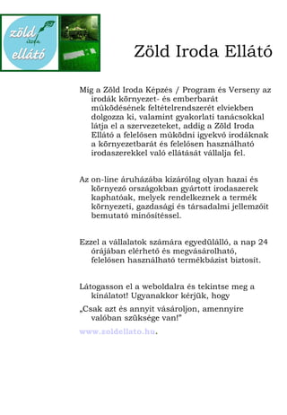 Zöld Iroda | PPT