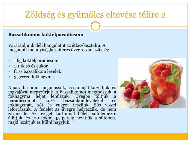 Zoldseg es gyumolcs eltevese telire 2 | PDF