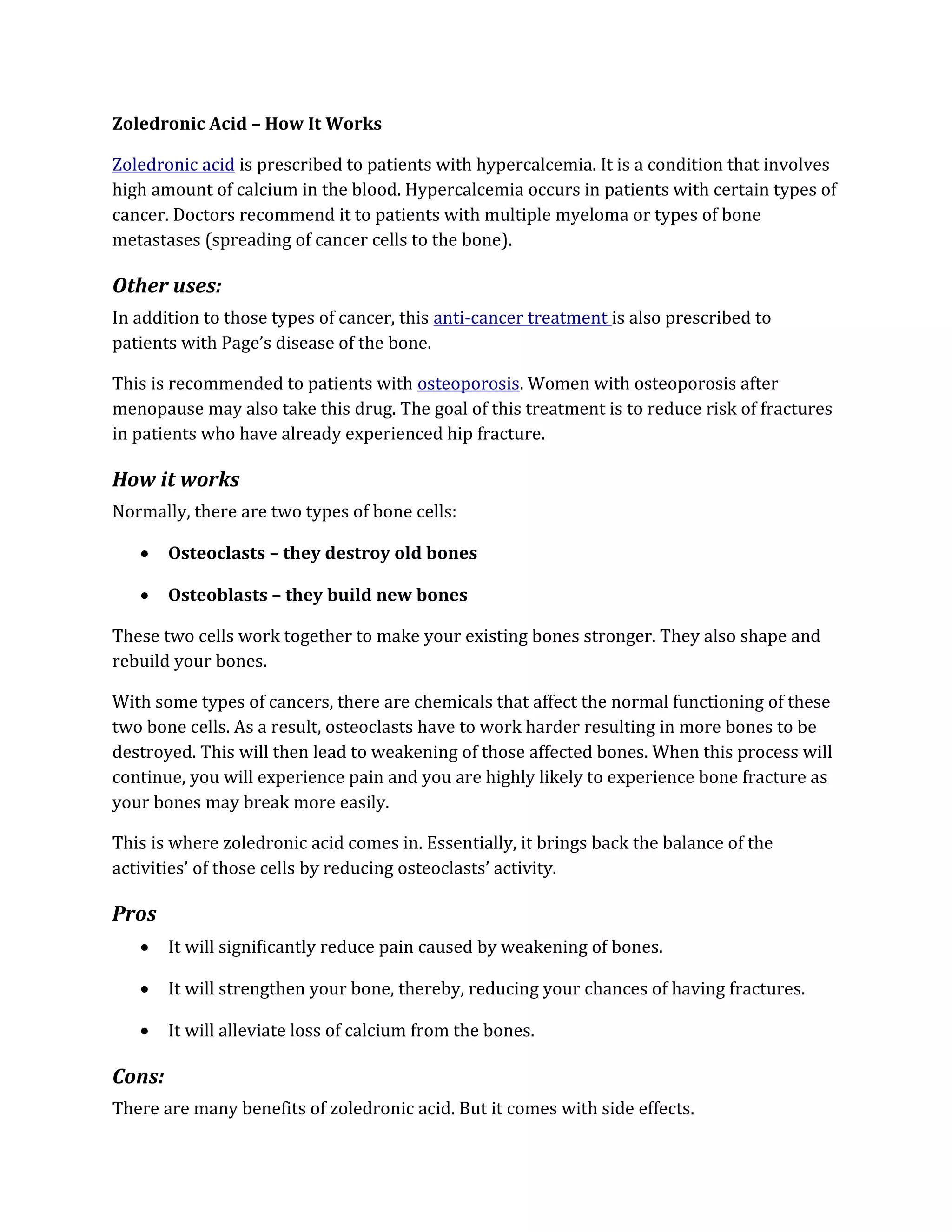 Zoledronic acid | PDF