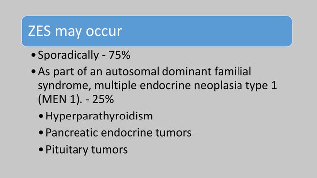 Zollinger ellison syndrome | PPTX | Endocrine and Metabolic Diseases ...