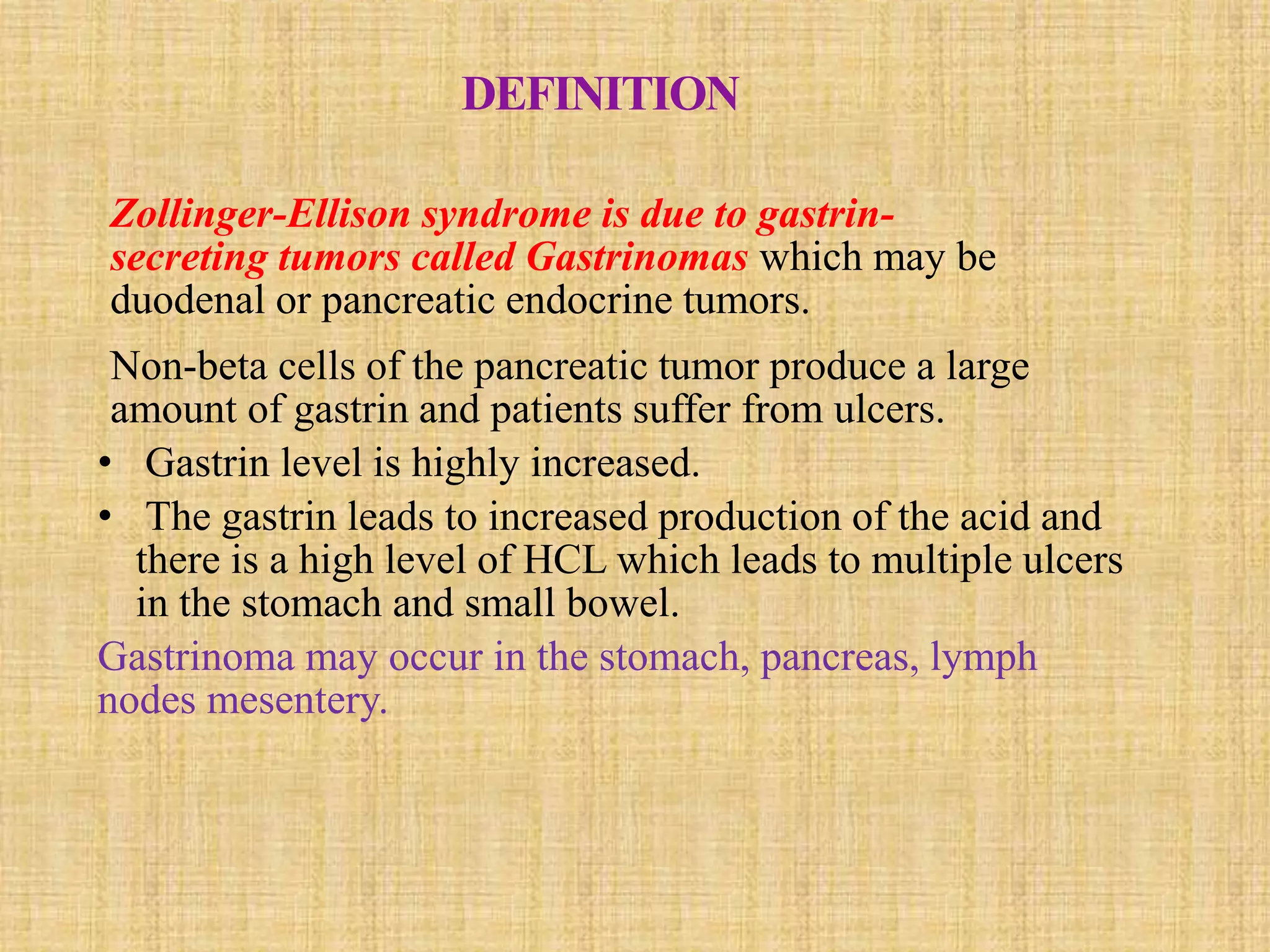 Zollinger ellison seminar | PPTX