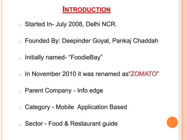 Zomato.pptx.on zomato tips of how to make ppt | PPTX | Business | Business and Finance