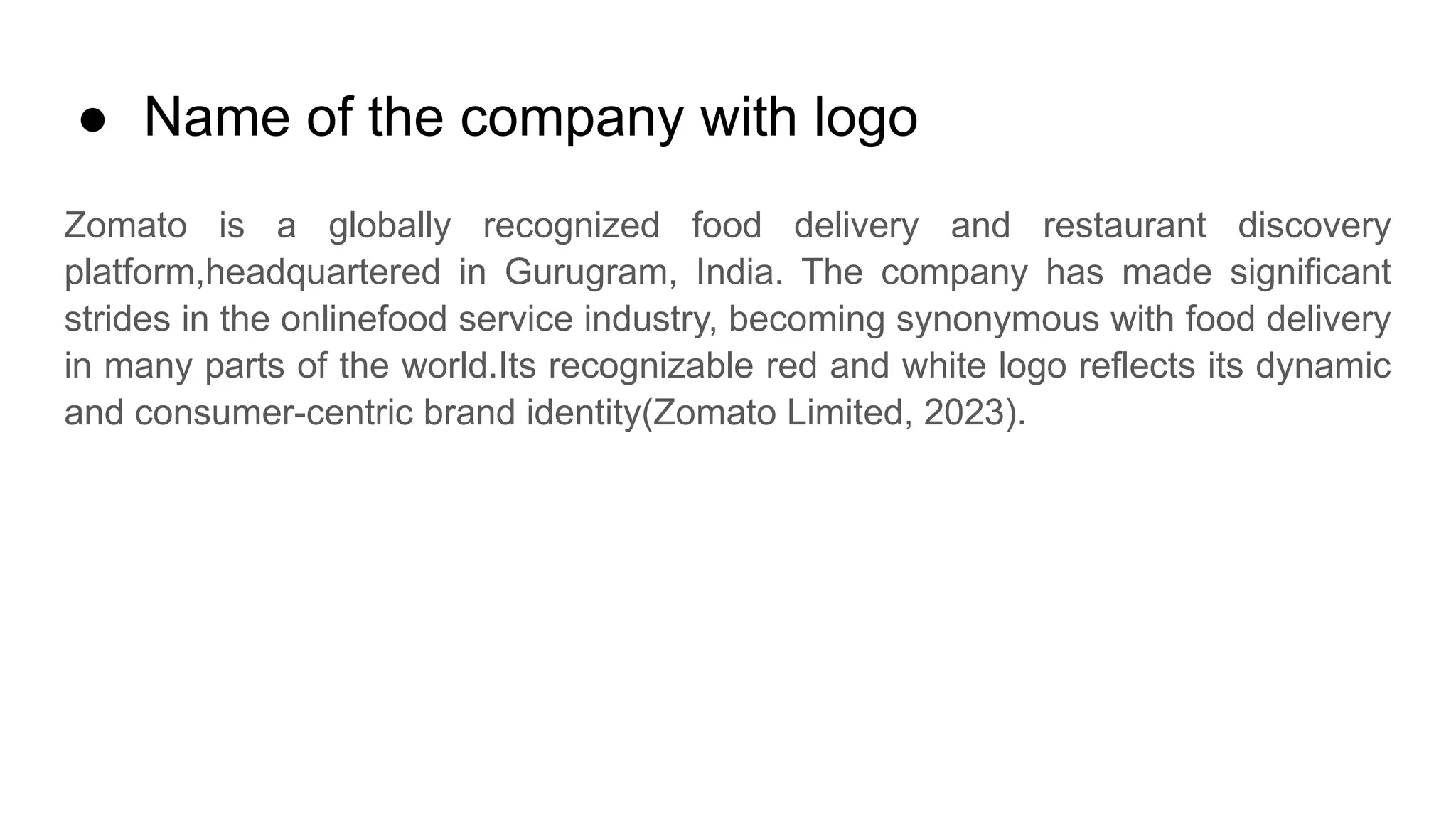 Zomato company deep research and case study for mba courses | PPTX