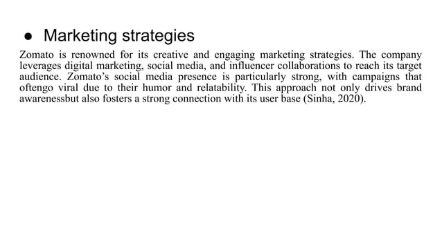 Zomato company deep research and case study for mba courses | PPTX