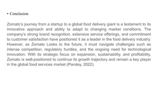 Zomato company deep research and case study for mba courses | PPTX