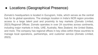 Zomato company deep research and case study for mba courses | PPTX