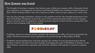 Zomato case study | PPTX