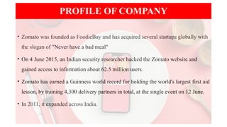 Zomato Presentation Information all Type | PPTX