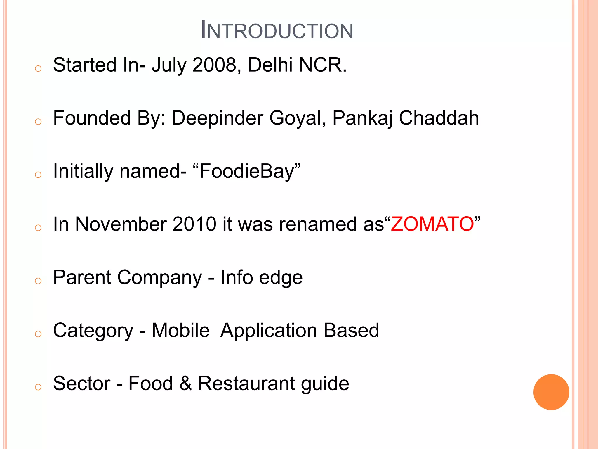 Zomato presentation | PPTX