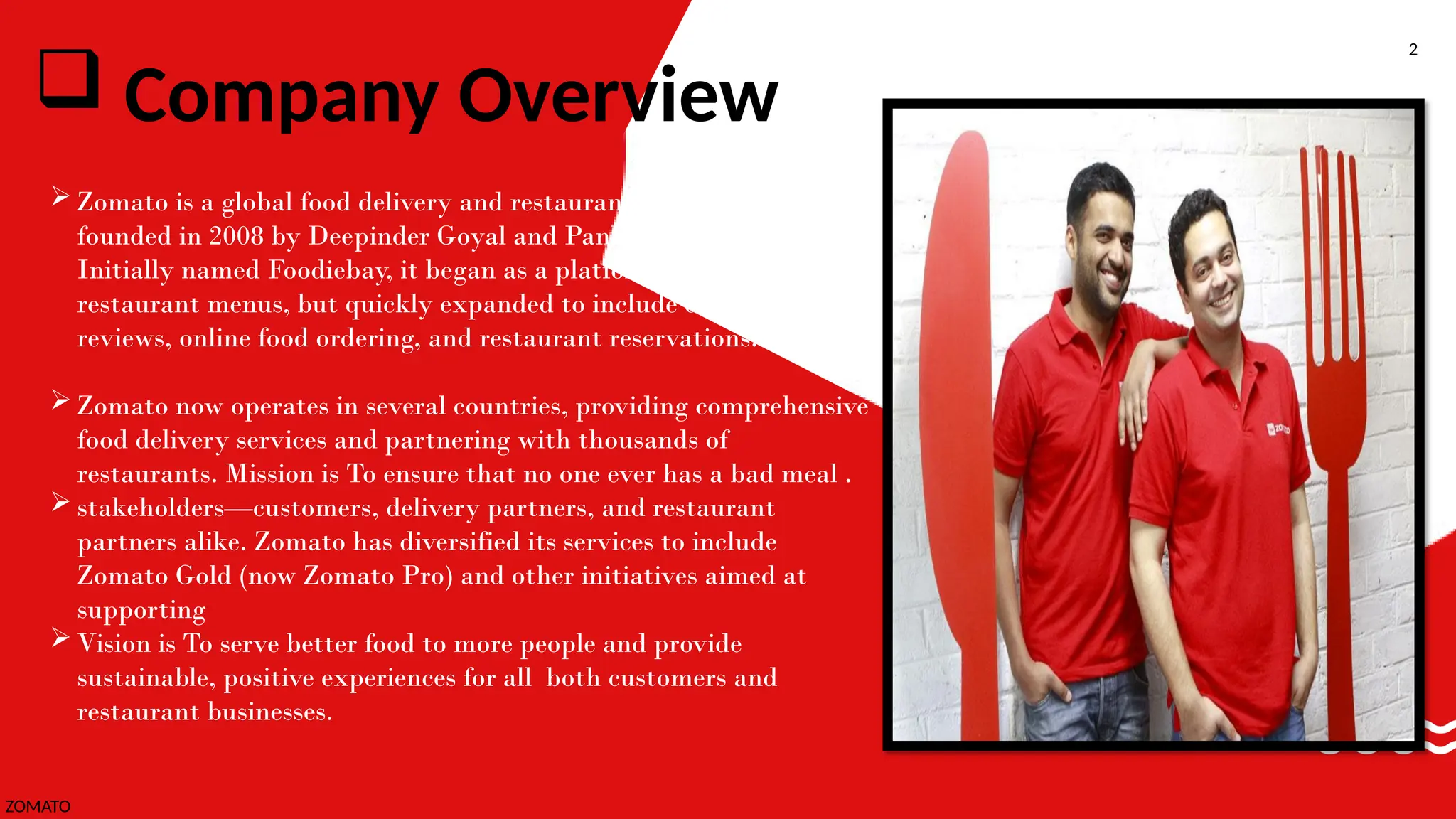Zomato Company Final Presentation – Business Overview | PPTX