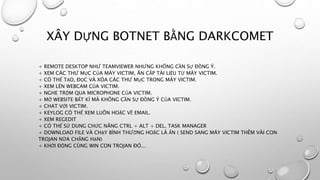 Zombie botnet (dongcatchay) | PPT