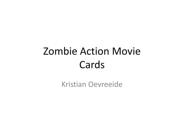 Pitch Zombie action movie cards | PPTX