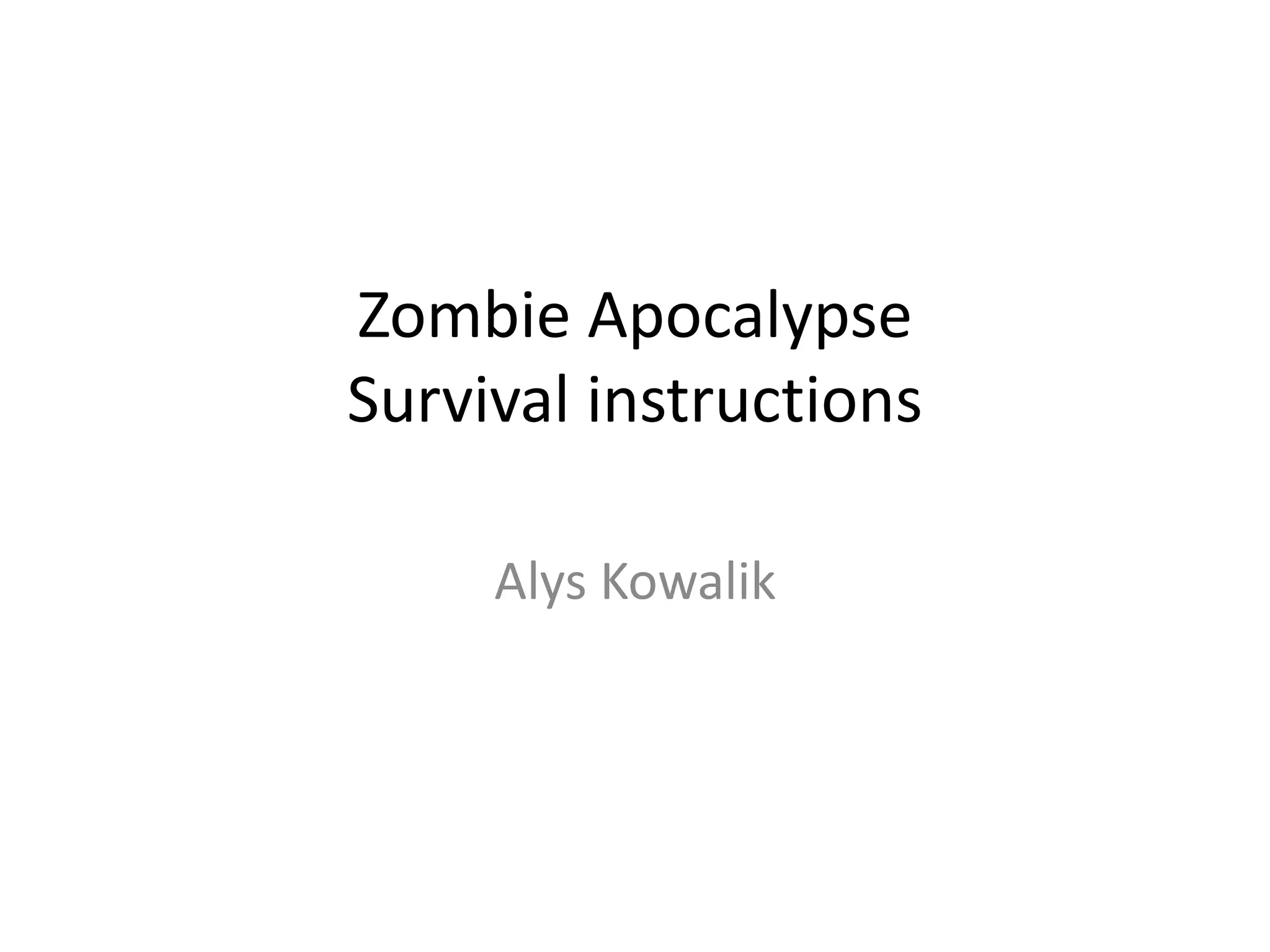 Zombie apocalypse powerpoint | PPTX