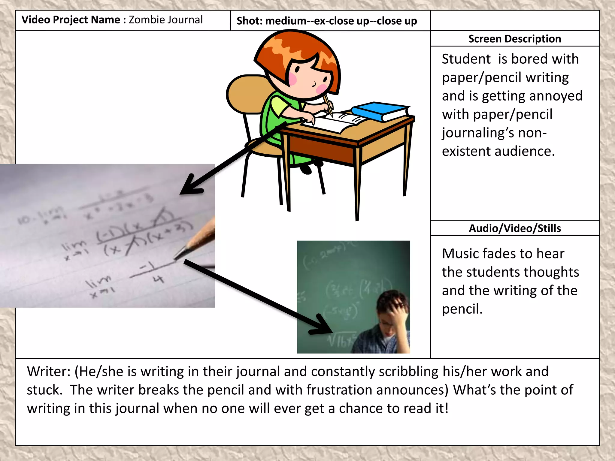 Zombie blog storyboard | PPT