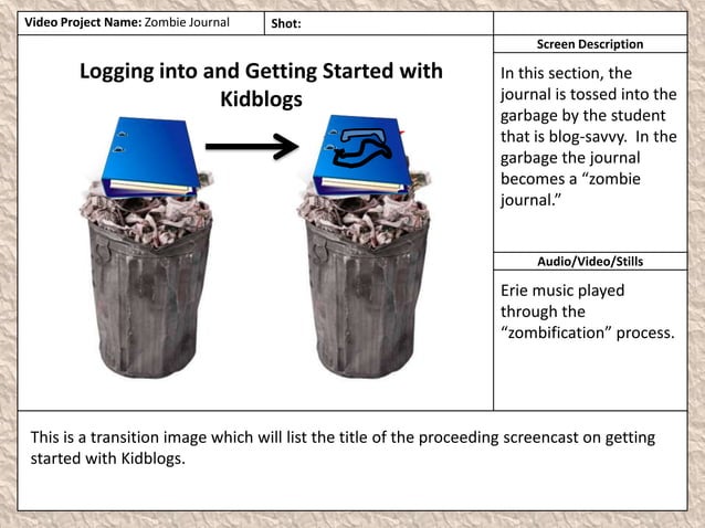 Zombie blog storyboard | PPT