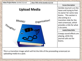 Zombie blog storyboard | PPT