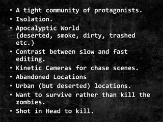 Zombie horror codes and conventions | PPTX