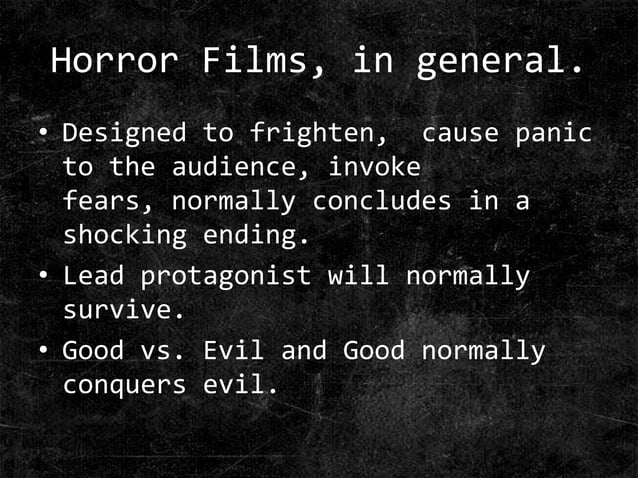 Zombie horror codes and conventions | PPTX